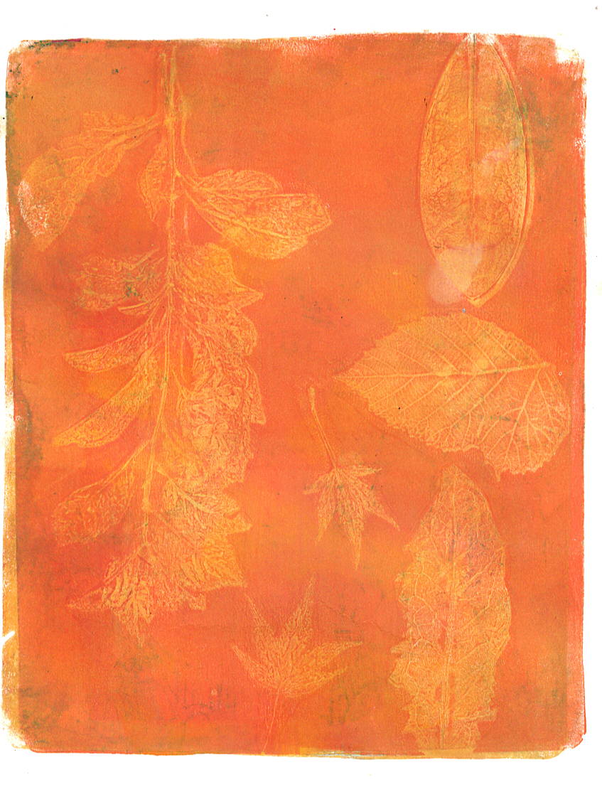 Gelli Plate Leaf Prints - Artful Pursuits